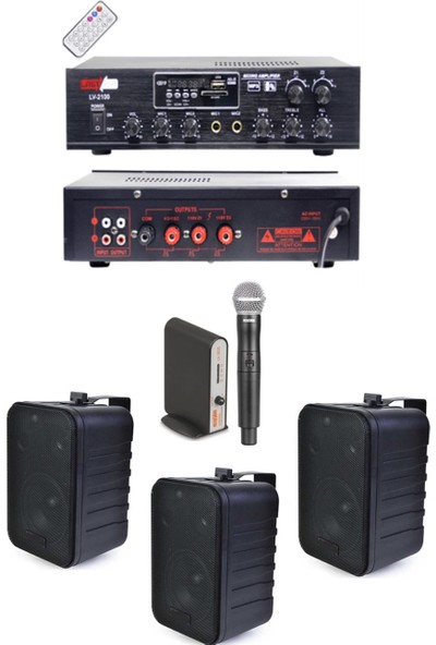 Lastvoice Black Large Plus Paket-2 Hoparlör ve Anfi Anons Ses Sistemi Seti Lastvoice Black Large Plus Paket-2 Hoparlör ve Anfi Anons Ses Sistemi Seti