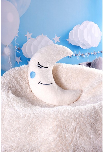 Baby's Twin Ay Şeklinde Dekoratif / Bebek Çocuk Uyku Yastığı /kırlent (Mavi) Baby's Twin Ay Şeklinde Dekoratif / Bebek Çocuk Uyku Yastığı /kırlent (Mavi)