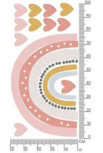 Dez Kalpli Gökkuşağı Duvar Stickerı