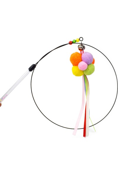 Top Pet Tüylü Çubuk Kedi Oyuncağı - Çok Renkli (Yurt Dışından)