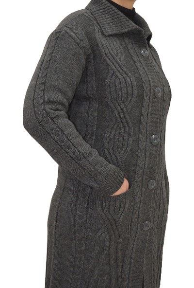 Fresh Moda Kadın Füme Düğmeli Hırka Fresh Moda Kadın Füme Düğmeli Hırka