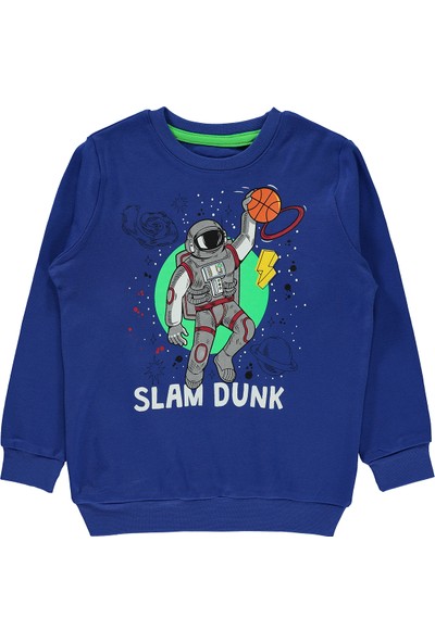 Civil Boys Erkek Çocuk Sweatshirt 2-5 Yaş Saks Mavisi