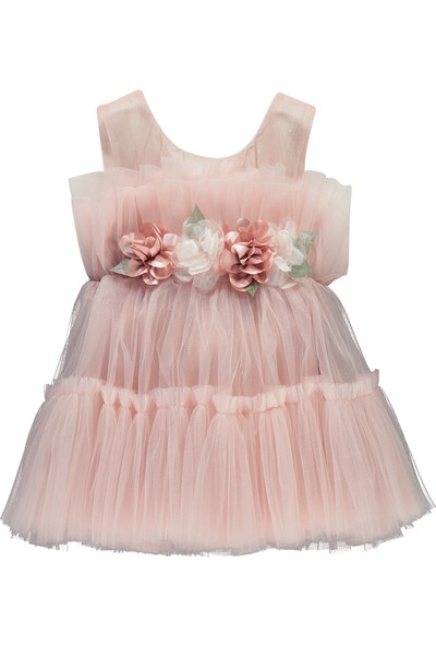 Civil Girls Kız Çocuk Abiye 2-5 Yaş Pudra