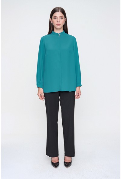 Aker 2535111 Hakim Yaka Işlemeli Bluz