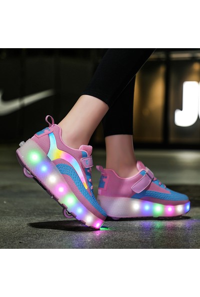 KIN Kız Çocuk LED Işıklı Paten Ayakkabı (Yurt Dışından)