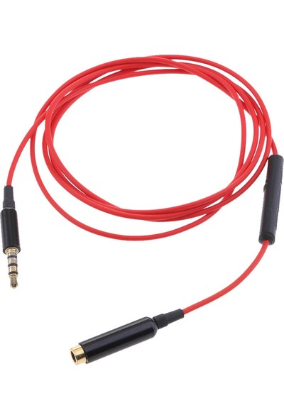 Prettyia 3.5mm Erkek Dişi Ste Ses Kablosu W / Uzaktan ve Mic, (Yurt Dışından)