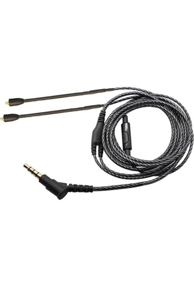 Prettyia Ayrılabilir Kulaklık Kablosu, Yedek Yükseltme Ses Kablosu Kablosu Mıc Fonksiyonlu Shure SE215 SE315 SE425 SE535 UE900 (Yurt Dışından)