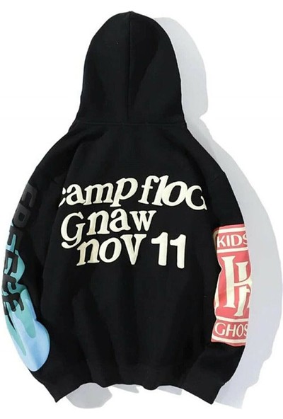 Blacksokak Unisex Siyah Kanye Oversize Kapüşonlü Sweatshirt