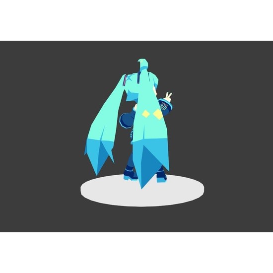 Aldım Geldi Low Poly Chibi Hatsune Miku - Vocaloid - 3D Fiyatı