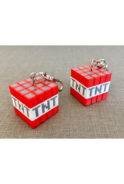 Aldım Geldi Minecraft Tnt Anahtarlık - Çoklu Malzeme Plastik Aparat