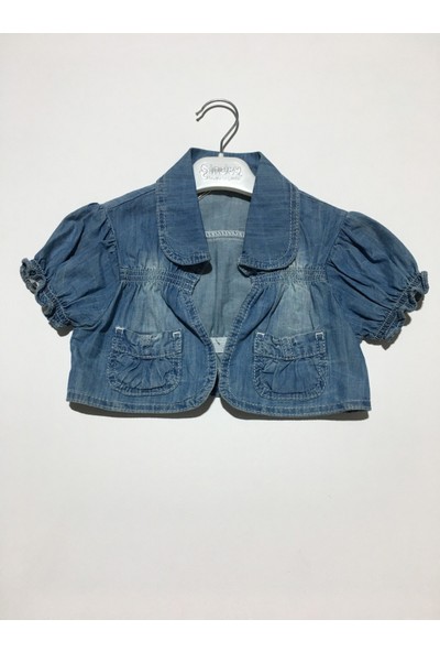 İncity Kısa Model Kot Kız Çocuk Yelek