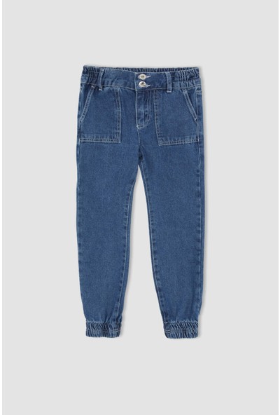 DeFacto Kız Çocuk Jogger Jean Pantolon T5495A622SP