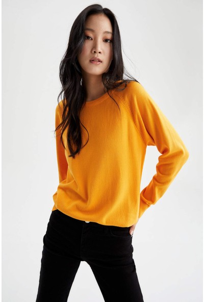 DeFacto Regular Fit Bisiklet Yaka Kazak I6913AZ21WN