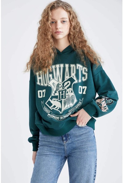 DeFacto Coool Harry Potter Lisanslı Oversize Fit Kapüşonlu Sweatshirt X0941AZ22SP DeFacto Coool Harry Potter Lisanslı Oversize Fit Kapüşonlu Sweatshirt X0941AZ22SP