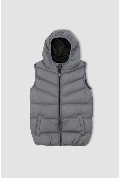 DeFacto Erkek Çocuk Kapüşonlu Basic Şişme Yelek X2926A622SP