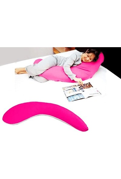 Trdeikons Yarım Boy Hamile ve Uyku Yastığı ( Pembe )