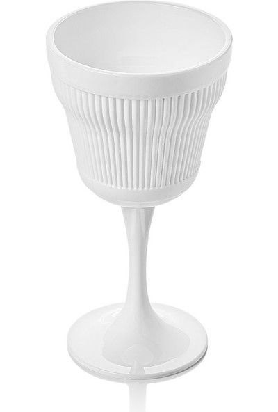 EW's Kitchenware Akrilik Barok Beyaz Ayaklı Bardak EW's Kitchenware Akrilik Barok Beyaz Ayaklı Bardak