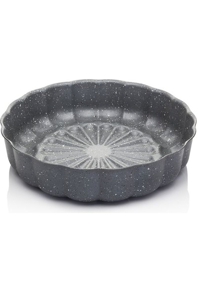 EW's Kitchenware Gri Renk Sulçuklu Desenli 26 cm Kek Kalıbı