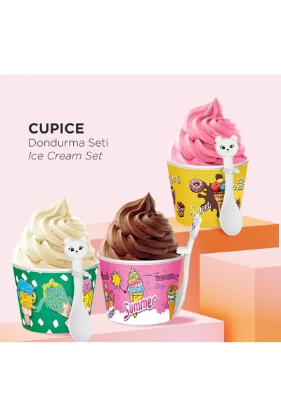 Trdeikons Cupice Kaşıklı Dondurma ve Puding Kabı 4 Adet