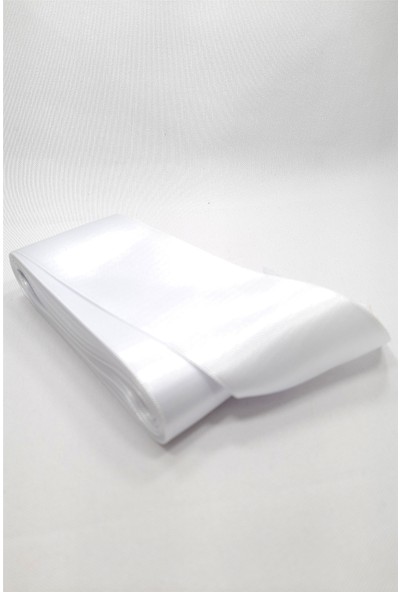 Kamus 7cm Beyaz Saten Kurdele 10MT Kamus 7cm Beyaz Saten Kurdele 10MT