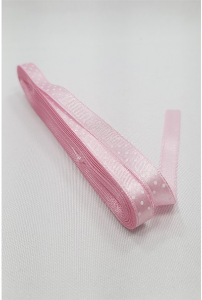Kamus 1cm Pembe Puanlı Saten Kurdele 10MT Kamus 1cm Pembe Puanlı Saten Kurdele 10MT