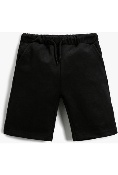 Koton Normal Bel Siyah Erkek Çocuk Şort - 2SKB40024TK