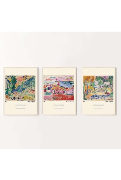 Nt Handmade Henri Matisse 3lü Çerçevesiz Poster - Salon Oturma Yatak Odası Ofis Antre Için Duvar Dekoru Nt Handmade Henri Matisse 3lü Çerçevesiz Poster - Salon Oturma Yatak Odası Ofis Antre Için Duvar Dekoru