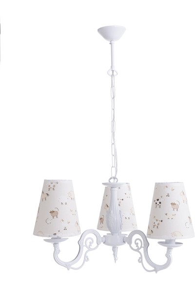 Sezay Aydınlatma Sevimli Hayvan Desenli Konik 3'lü Çocuk Odası Avize Sarkıt Sezay Aydınlatma Sevimli Hayvan Desenli Konik 3'lü Çocuk Odası Avize Sarkıt