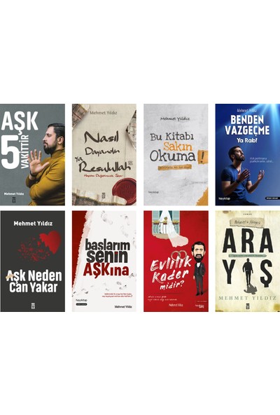 Mehmet Yıldız Aşk 5 Vakittir Seti 8 Kitap Mehmet Yıldız Aşk 5 Vakittir Seti 8 Kitap