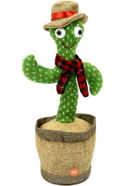 SmartFox Dans Eden Kaktüs Oyuncak & Talk-Back Tekrar Mimik ve Konuşma Özellikli