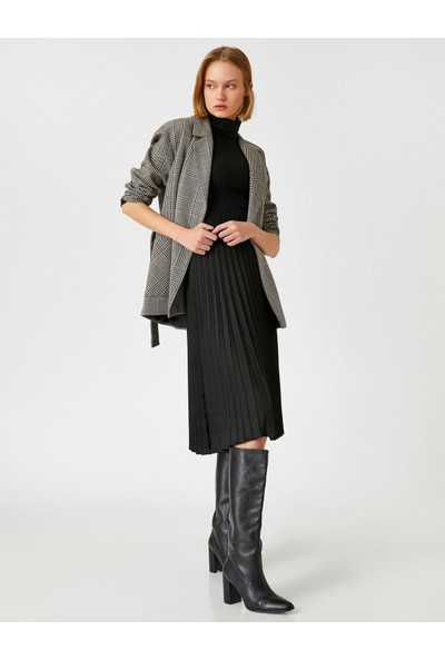 Koton Pileli Midi Etek