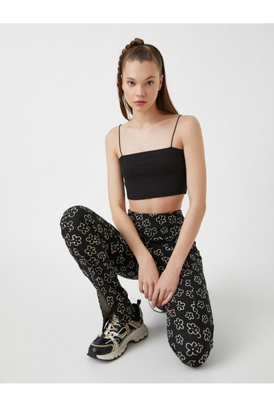 Koton İnce Askılı Crop Atlet