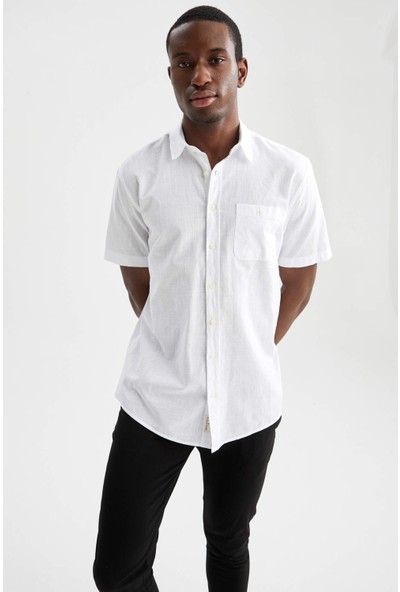 DeFacto Regular Fit Basic Kısa Kollu GÖMLEK M9432AZ22SP