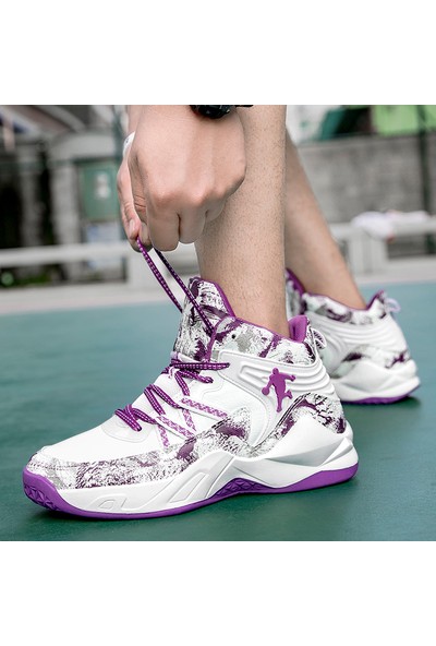 Sıtonghengqı Beyaz Mor Erkek Basketbol Ayakkabı Sneakers Sports Ayakkabı (Yurt Dışından) Sıtonghengqı Beyaz Mor Erkek Basketbol Ayakkabı Sneakers Sports Ayakkabı (Yurt Dışından)