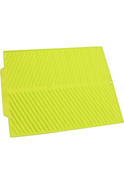 43X33.5 cm Silikon Bulaşık Kurutma Mat Pad Trivet Isıya Dayanıklı Twill_green