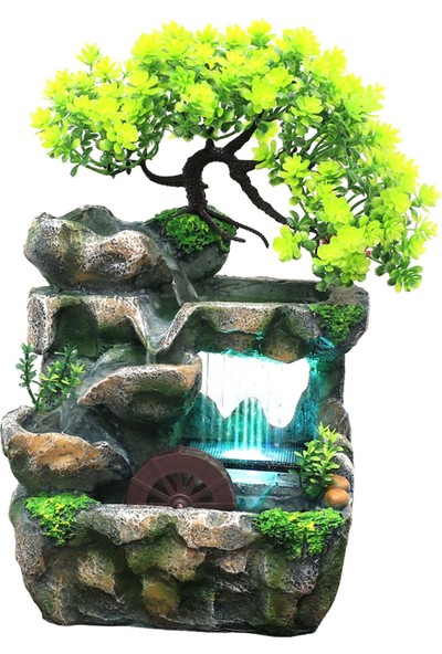 Kapalı Su Çeşmeleri Dekoratif Zen Masa Rockery Şelale Çeşme Dekor