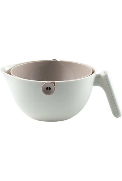 Kevgir Drenaj Sepeti Süzgeç Depolama Çift Katmanlı Ayrılabilir Gri