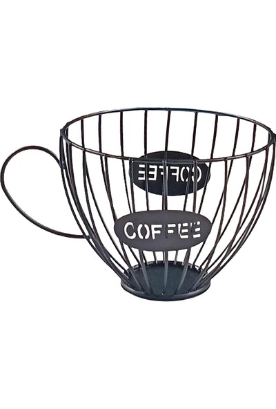 Kahve Pod Tutucu ve Organizatör Kahve Kapsül Depolama Sepeti Siyah