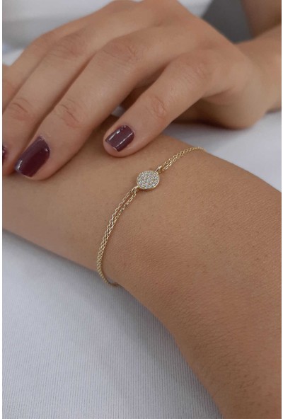 Fiyonk Kuyumculuk 14 Ayar Altın Yuvarlak Objeli Bileklik