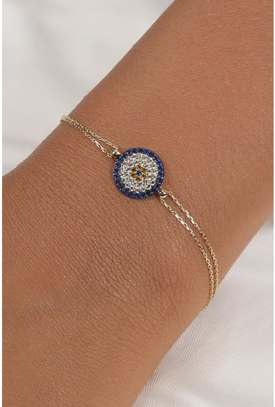 Fiyonk Kuyumculuk 14 Ayar Altın Nazarlıklı Bileklik 1