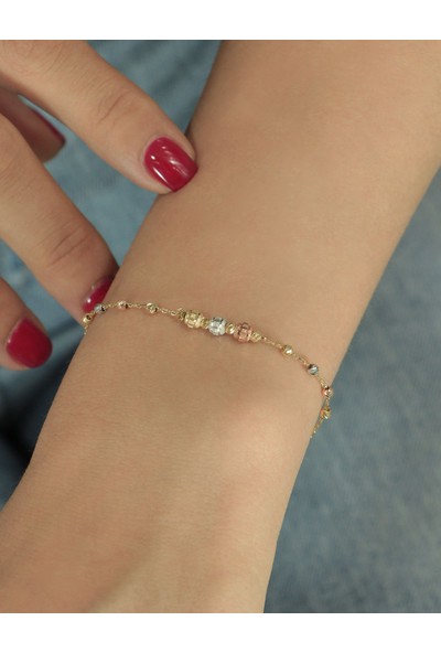 Fiyonk Kuyumculuk 14 Ayar Altın Midi Boy Dorika Bileklik 5