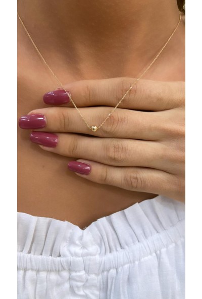 Fiyonk Kuyumculuk 14 Ayar Altın Top Detaylı Kolye