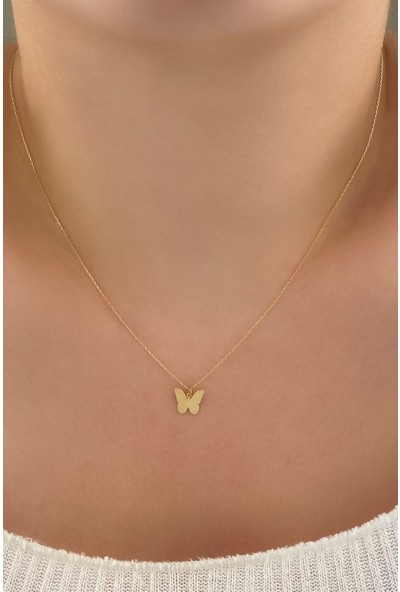 Fiyonk Kuyumculuk 14 Ayar Altın Zincir Kolye Kelebek Detaylı ( Kolye Ucu Dahil) Fiyonk Kuyumculuk 14 Ayar Altın Zincir Kolye Kelebek Detaylı ( Kolye Ucu Dahil)