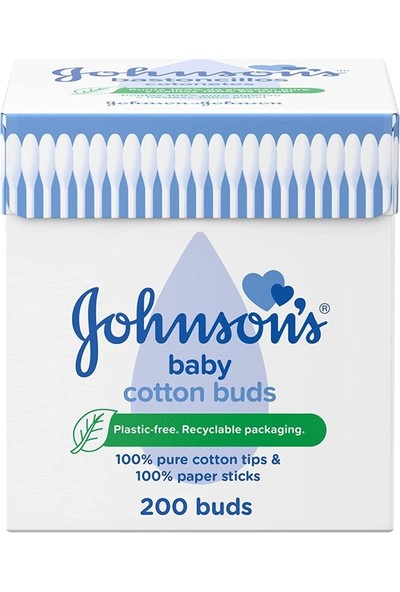 Johnsons Johnson's Baby Saf Pamuk Kulak Temizleme Çubuğu 200 Adet Johnsons Johnson's Baby Saf Pamuk Kulak Temizleme Çubuğu 200 Adet