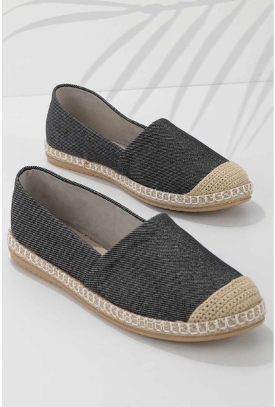 Bambi Siyah Kırçıllı Kadın Espadril K011250100