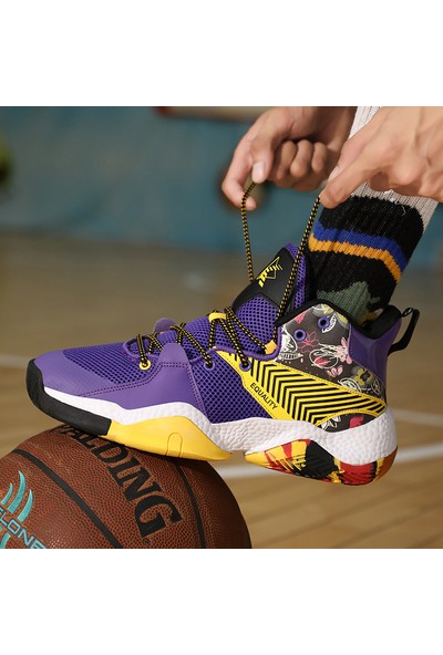 Moyan Mor Erkek Basketbol Ayakkabı Sneakers Sports Ayakkabı Cushıonıngıng (Yurt Dışından) Moyan Mor Erkek Basketbol Ayakkabı Sneakers Sports Ayakkabı Cushıonıngıng (Yurt Dışından)