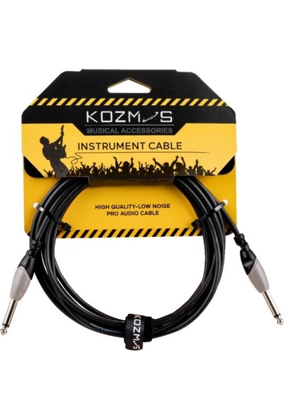 Kozmos KCL-155-3M Siyah-Gri 3 Metre Gitar Enstrüman Kablosu Kozmos KCL-155-3M Siyah-Gri 3 Metre Gitar Enstrüman Kablosu