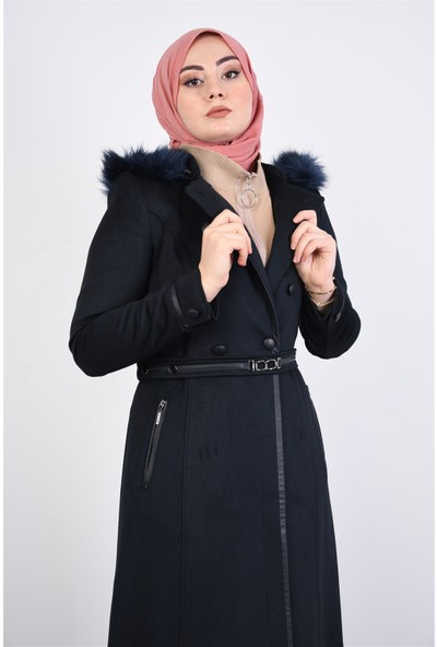 Selam Çift Düğmeli Tirip Kaban (BKB6260SL) Lacivert Selam Çift Düğmeli Tirip Kaban (BKB6260SL) Lacivert