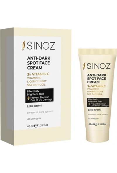 Sinoz Anti-Dark Spot Face Cream Leke Kremi 40 ml Sinoz Anti-Dark Spot Face Cream Leke Kremi 40 ml