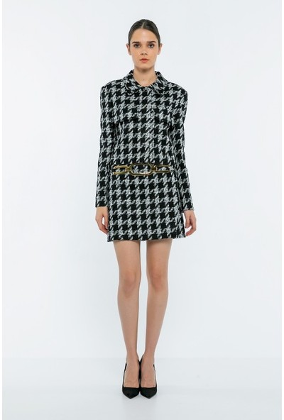 Berrin Kazayağı Kısa Ceket Siyah Siyah